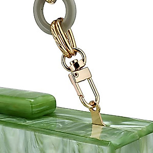 Women Acrylic Evening Clutch Bag Marble Purse Handbag for Wedding Party Cocktail Box Clutch Crossbody (Apricot)