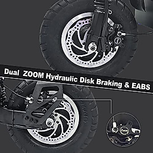 ZonDoo RoadHitter Electric Scooter Adults,Up to 68MPH 75 Miles Range,8000W Dual Motor 13Inch All Terrain Fat Tires, Hydraulic Suspension and Oil Brakes,Sports Off Road Adult E-Scooter for Adults