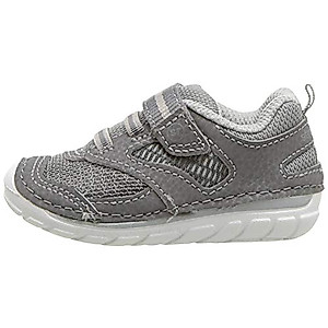 Stride Rite Girl's Adrian Baby Boy's Athletic Mesh Sneaker, Grey, 3 Infant