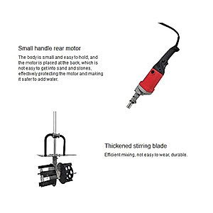 BREVELTION Portable Cement Sand and Gravel Feed Mixer 220V for Mixing Cement Concrete Sand Lime Feed Soil 2400W