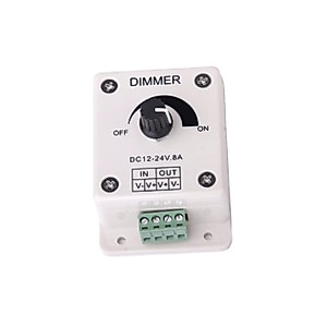 OSALADI Tape Light Dimmer Table Lamp Dimmer Dimming Controller Led Bulb Dimmer Controller Adjuster Knob Control Lighting Led Led Lightbulbulbs White Dc 8a Plate
