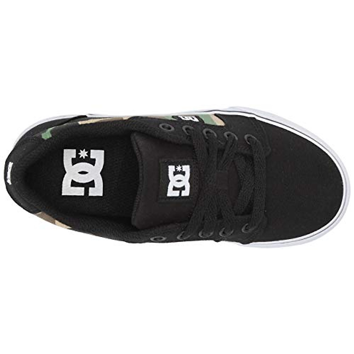 DC boys Anvil Skate Shoe, Black/Camo Print, 1 Little Kid US