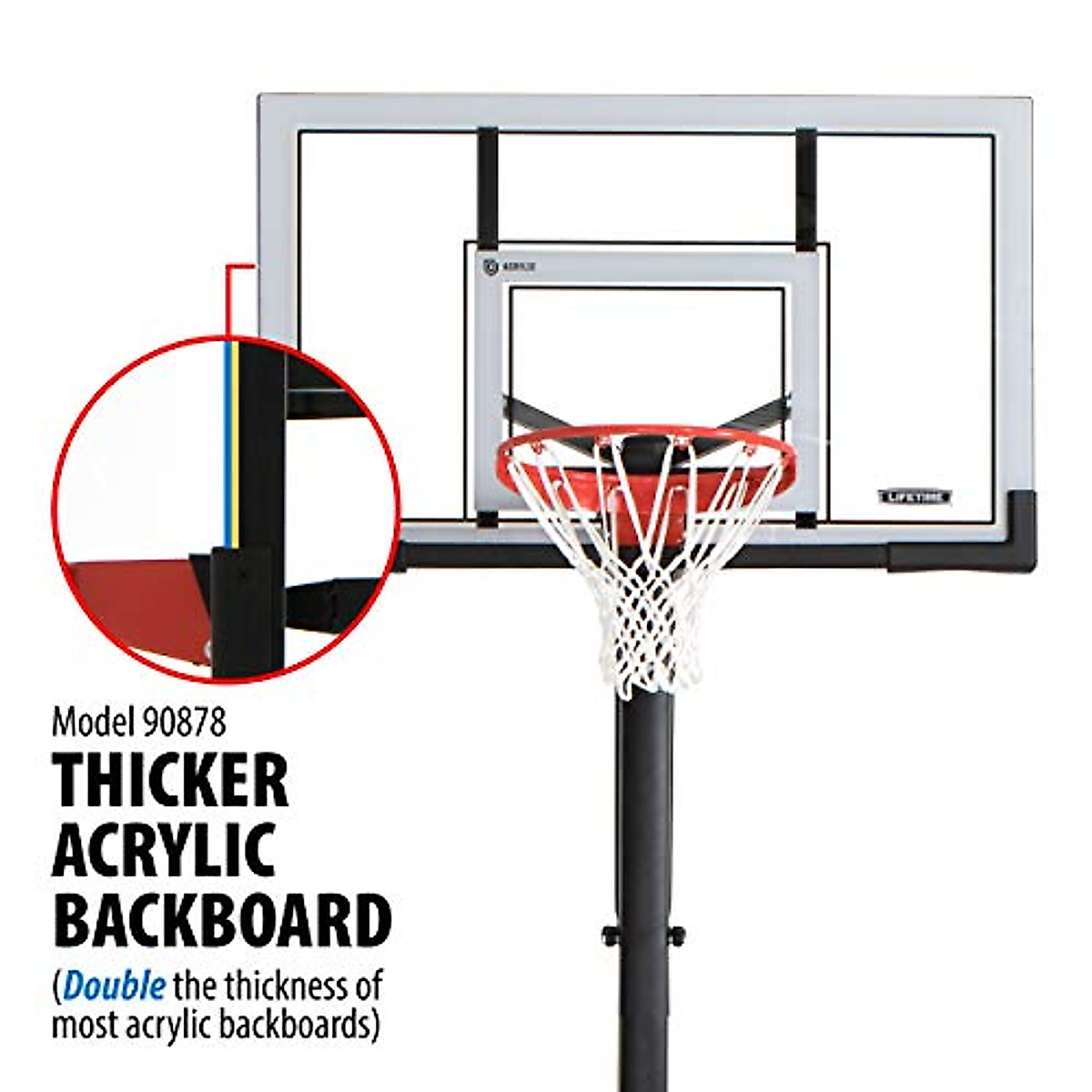 Lifetime Adjustable In-Ground Basketball Hoop (54-Inch Acrylic)