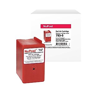NuPost Remanufactured Postage Meter Ink Cartridge Replacement for Pitney Bowes 793-5 | Red
