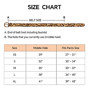 JIEDE Womens Leopard Print Belt Animal Print Belt for Women Leather Waist Belt Zebra Belts for Jeans/dress(Leopard Width-28mm,M - Fits Waist 33''-37'')