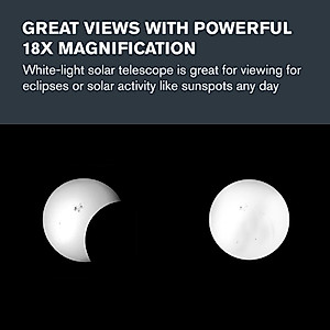 Celestron – EclipSmart Safe Solar Eclipse Telescope – 50MM Refractor – Meets ISO 12312-2:2015(E) Standards – Observe Solar Eclipses & Sunspots – Permanently Attached Solar Safe Filter & Finderscope