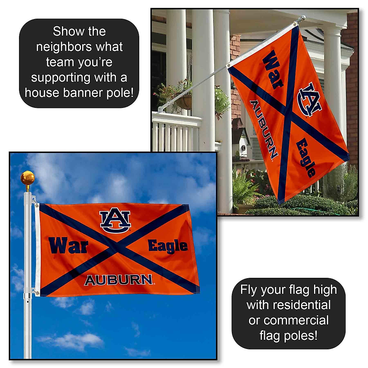 College Flags & Banners Co. Auburn AL State Design Flag
