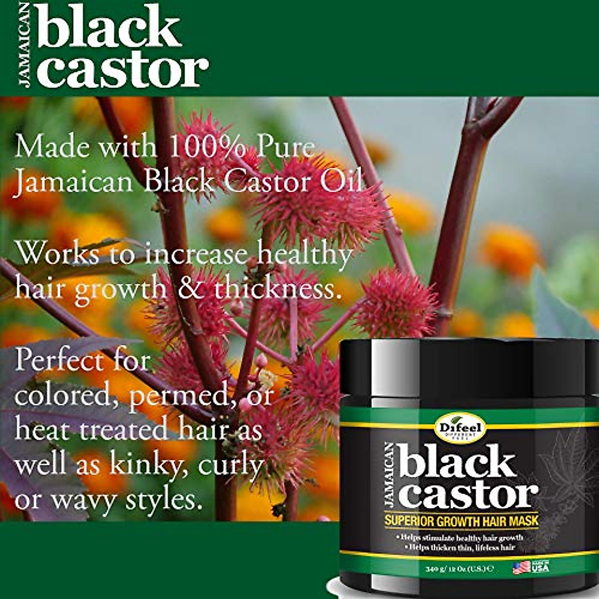 Difeel Superior Growth Jamaican Black Castor Oil Hair Mask 12 oz.