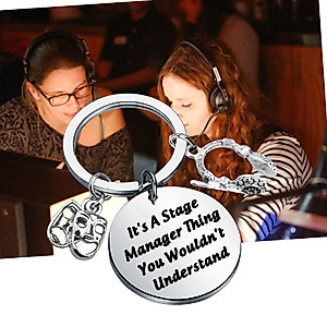 CENWA Stage Manager Keychain Drama Mask Jewelry Drama Major Gift It's A Stage Manager Thing You Wouldn't Understand (Manager Thing K)