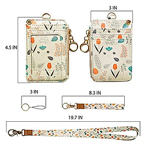 Lanyard Wallet,Wallet Lanyard,lanyards for id Badges,lanyards for id Badges for Women,Lanyard Wallet for Women,Fashion Badge Holder with Zipper (Light Yellow)