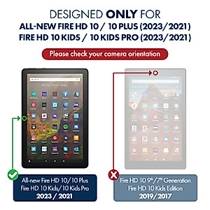 ArmorSuit 2 Pack Tempered Glass Screen Protector for Fire HD 10 / Fire HD 10 Plus / 10 Kids/Kids Pro Tablet 10.1 Inch (11th/13th Generation, 2021/2023 Release) Anti Bubble HD Clear 9H+ Glass