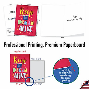 The Best Card Company - Stylish Martin Luther King Jr. Day Card - Bright Modern Federal Holiday, King's Birthday Celebration (1 Card) - Keep The Dream Alive C9198MKG
