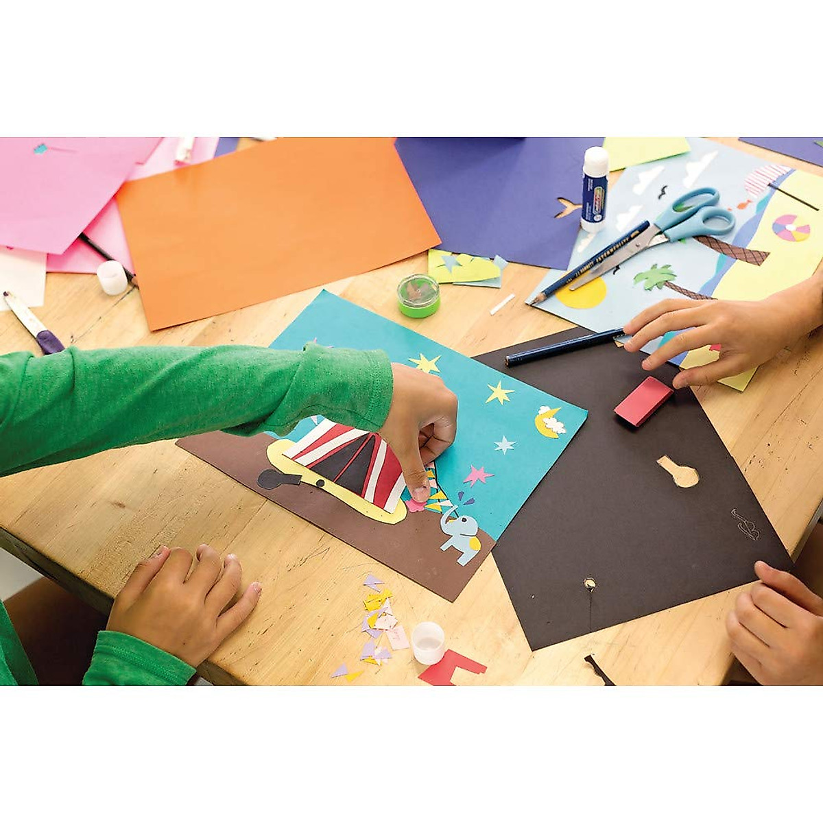 Tru-Ray® Heavyweight Construction Paper Pad, 10 Assorted Colors, 9" x 12", 50 Sheets