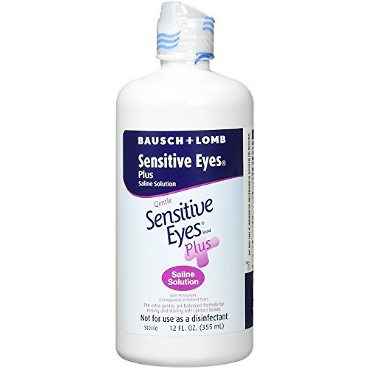 B&L Sens Saline Plus 12 Size 12z Bausch & Lomb Gentle Sensitive Eyes Plus, Saline Contact Lens Solution
