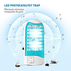 Bug Zapper Plug in Mosquito Killer Trap Zapper, Electric Gnat Fly Trap Zapper for House Indoor Bug Killer Light Eliminates Flying Pests for Home 4 Pack