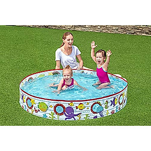 Bestway 55029 Paddling Fill N Kids Garden Pool with Fun Fish Print, Multicolor, 1.52 m x 25 cm