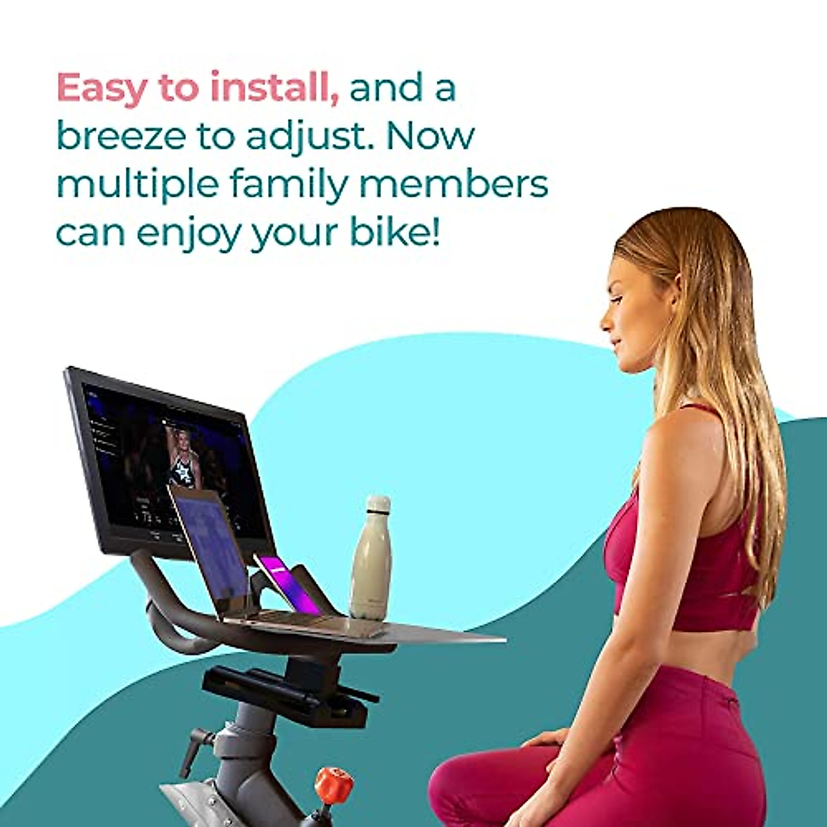 SELINA Handlebar Adjuster Compatible with The Peloton Bike - Ride with Better Posture - No More Back, Neck and Shoulder Pain - Handlebar Extender Compatible with the Peloton Regular (NOT the Plus)