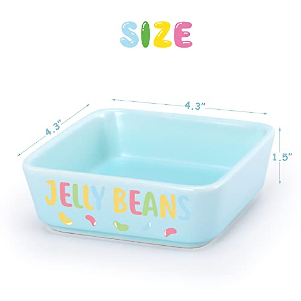 Easter Mini Candy Dish Set of 2 Ceramic Bowl for Tiered Tray Decor Jelly Beans Hip Hop Bunny Easter Egg Table Shelf Decorations Cookie Spring Party Farmhouse Home Decor Housewarming Gift Idea