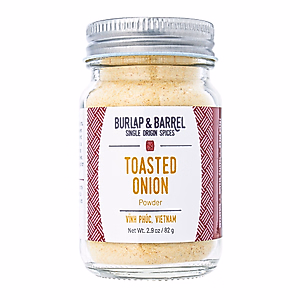 Burlap & Barrel Toasted Onion Powder – Rich, Savory-Sweet Flavor – Flavorful Onion Seasoning for Cooking – As Seen On Shark Tank - 2.9oz Glass Jar