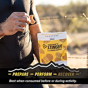 Honey Stinger Organic Mini Vanilla Waffles | Energy Stroopwafel for Exercise, Endurance and Performance | Sports Nutrition for Home & Gym, Pre and Post Workout | 1 Bag, 5.3 Ounce