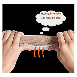 Generic Queen Mattress Topper, Pure Natural Latex Coconut Palm Mattress Topper, Softer Hardness - 3E Environmentally Friendly Coconut Palm - 7-Zone Support(Color:White,Size:59x75x3.15in)