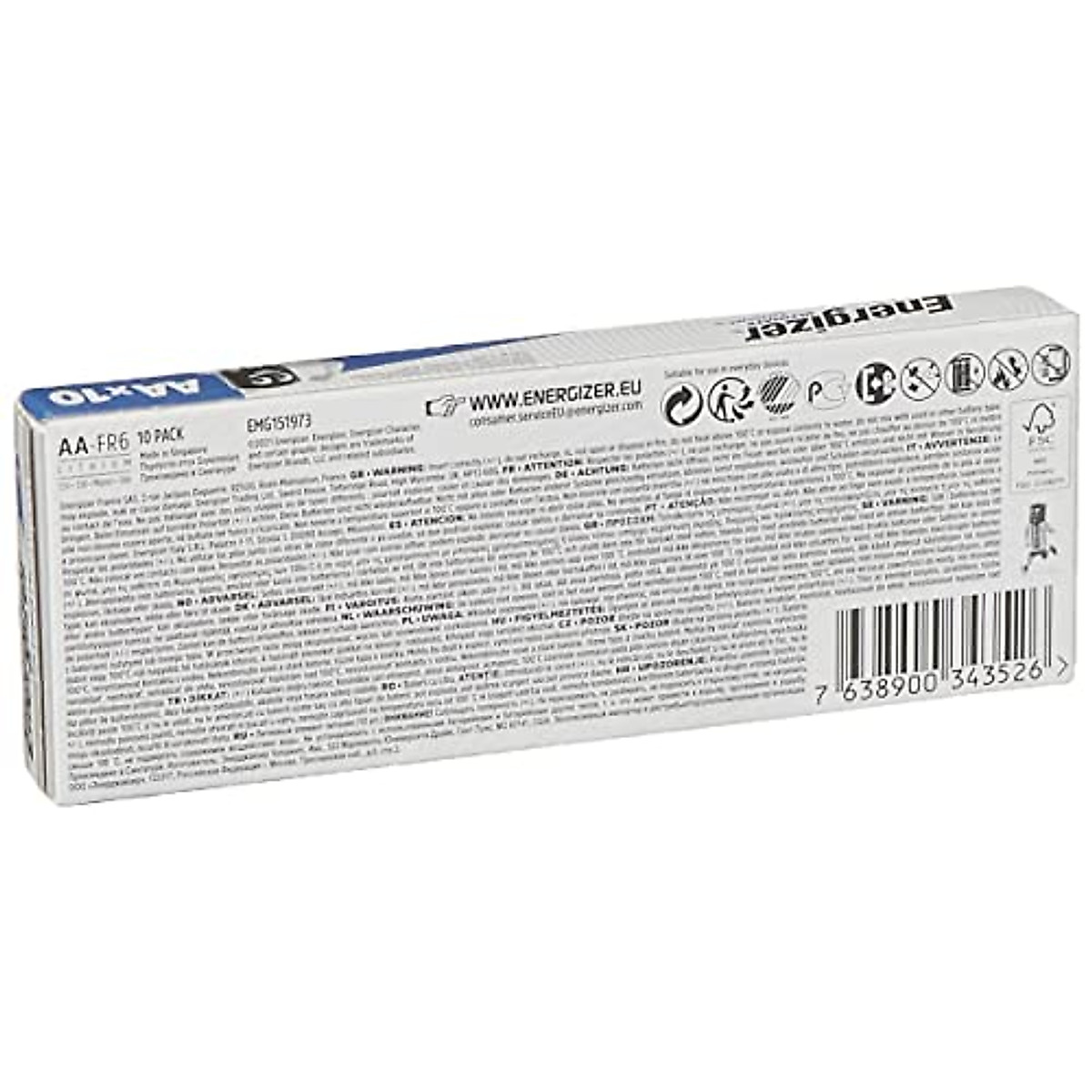 Energizer 634352 AA Ultimate Lithium Battery (Pack of 10)