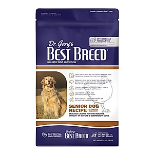 Best Breed Senior Dog Diet (Reduced Calorie) Made in USA [Natural Dry Dog Food] - 4lbs.