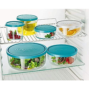 Bormioli Rocco Frigoverre Set of 5 Glass Food Storage Container Transparent 388840-SK5 Transparent