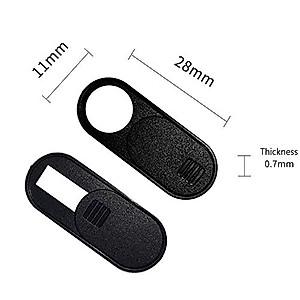 HOVTOIL 3Pcs Webcam Cover Ultra Thin Webcam Cover Camera Slider Privacy Protect Shield Compatible with Phone PC Security Cameras Cover Black