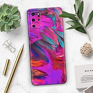 DesignSkinz Blurred Abstract Flow V56 Protective Vinyl Decal Wrap Skin Cover Compatible with The Samsung Galaxy S20 (Screen Trim & Back Glass Skin)