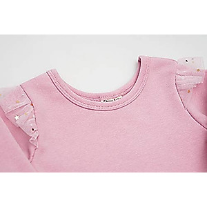 Toddler Girls Dresses Tutu Party Sequins Stars Prints Tulle Princess Style 6m to 4t (9-12m, Pink)