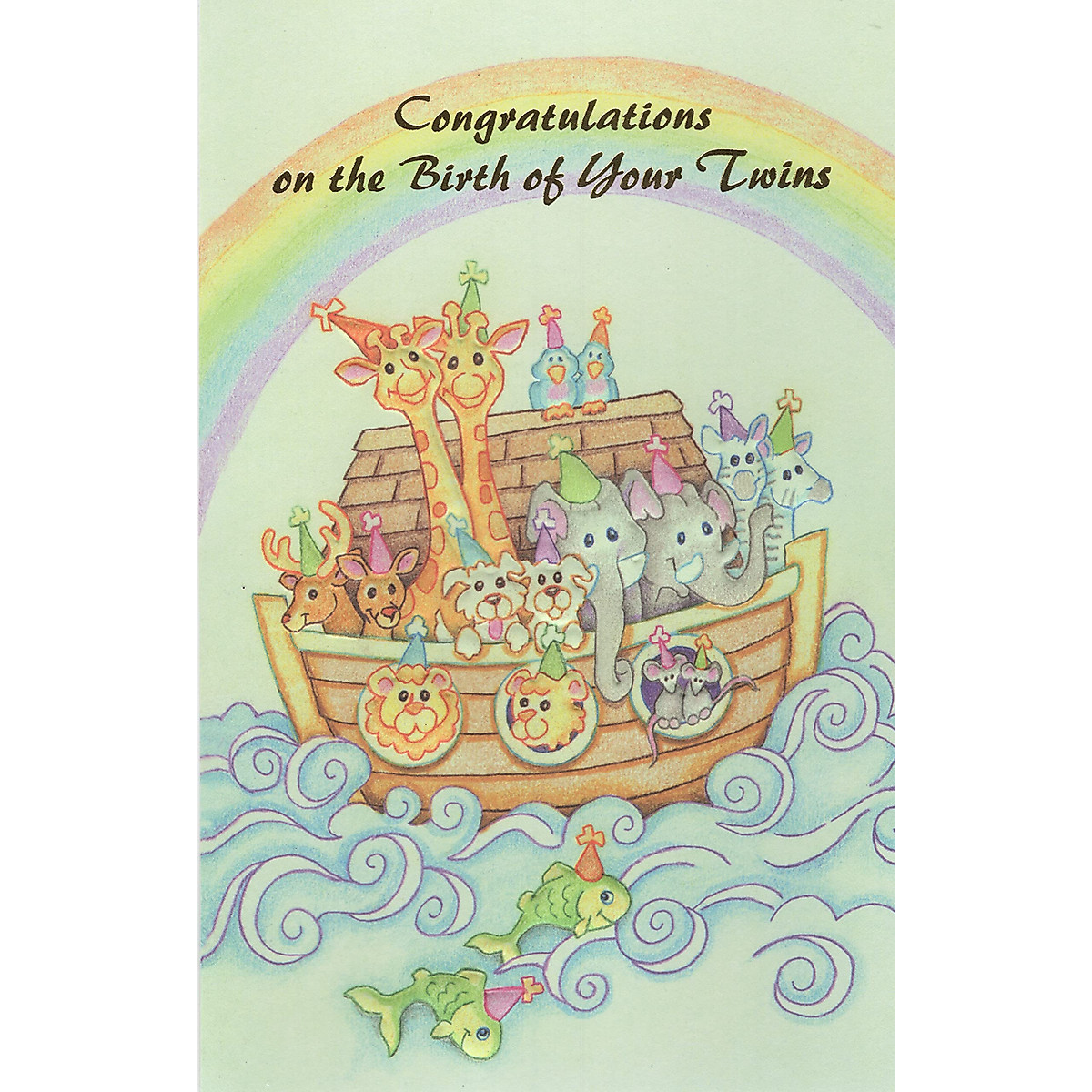 Bella Greetings Congratulations on The Birth of Your Twins New Twins Card - So Glad to Hear The News Because, of Course, It's Twice as Nice When Babies Come in Twos!