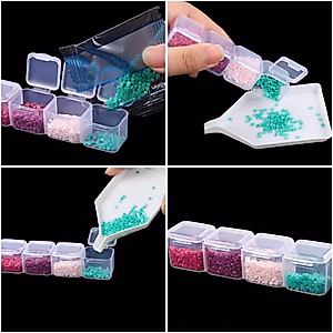 SGHUO 168 Slots 6 Pack 28 Grids Diamond Painting Storage Containers