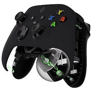eXtremeRate FaceMag Magnetic Front Shell for Xbox Series X & S Controller, Black Replacement Parts Accessores Soft Touch Grip Cover Faceplate for Xbox Core Wireless Controller [Controller Excluded]
