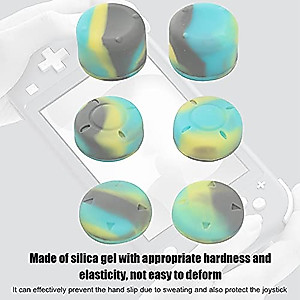 Button Cover, Ergonomic Game Controller Button Cover Heightening Elastic for Switch(Camouflage)