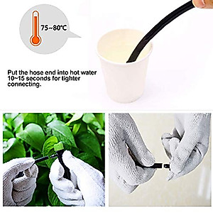 Kalolary 100PCS Green Irrigation Drippers Drip Emitters, Micro Spray Adjustable 360 Degree Full Circle Pattern Water Flow Sprinkler Fits 1/4 (4-6mm) Irrigation Tubing for Garden Irrigation