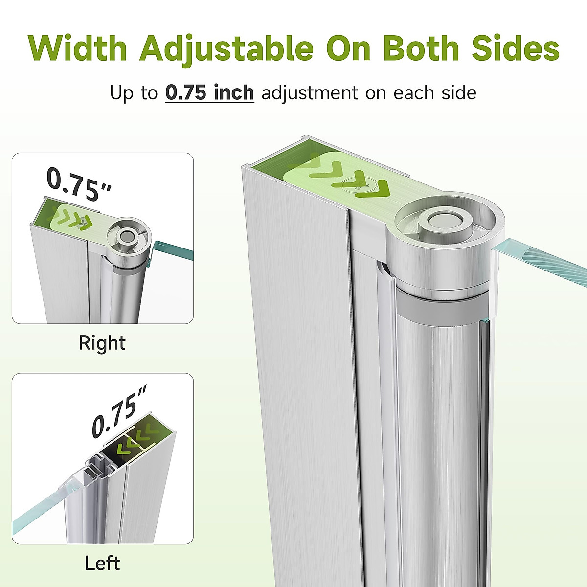 SL4U Pivot Shower Door, 28" W x 72" H, 1/4" Tempered Glass Shower Door, Pivot Swing Shower Glass Door, Easy to Clean, Brushed Nickel Finish