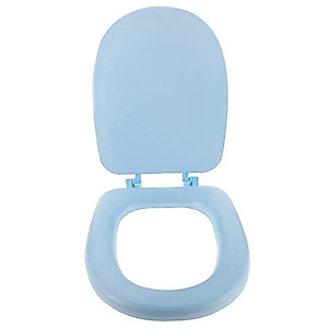 Uonlytech 2pcs Toilet Lid Portable Bidet for Round Toilet Potty Replacement Toilet Seat Cover Round Bidet Toilet Standard Toilet Seat Toilet Seats for Bathroom Toilets Potties Sky-blue Foam