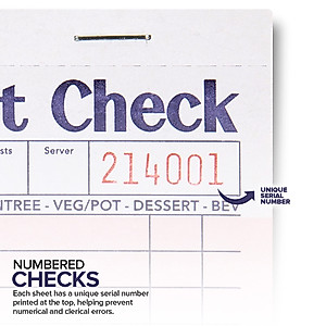 Stock Your Home Pink Guest Check Books for Servers (10 Pack) Server Note Pads, Waiter Checkbook, Food Receipt Book, Restaurant Order Pad, Paper Checks, Waitress Accessories, 500 Total Tickets