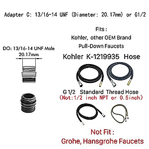 Weirun Replacement Sprayer Pull Out Tap Spray Nozzle Head for Kitchen Sink Pull-Down Faucet, Brushed Nickel