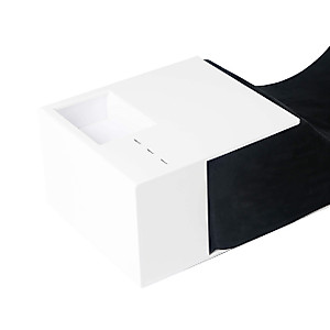 Eyelash Extension Neck Pillow With Acrylic Shelf Organizer Stand, Velvet Warm Lash Extension Grafting Pillow Makeup Tool Display Cabinet Shelves - White Shelf + Black Pillow(Velvet Pillowcase)