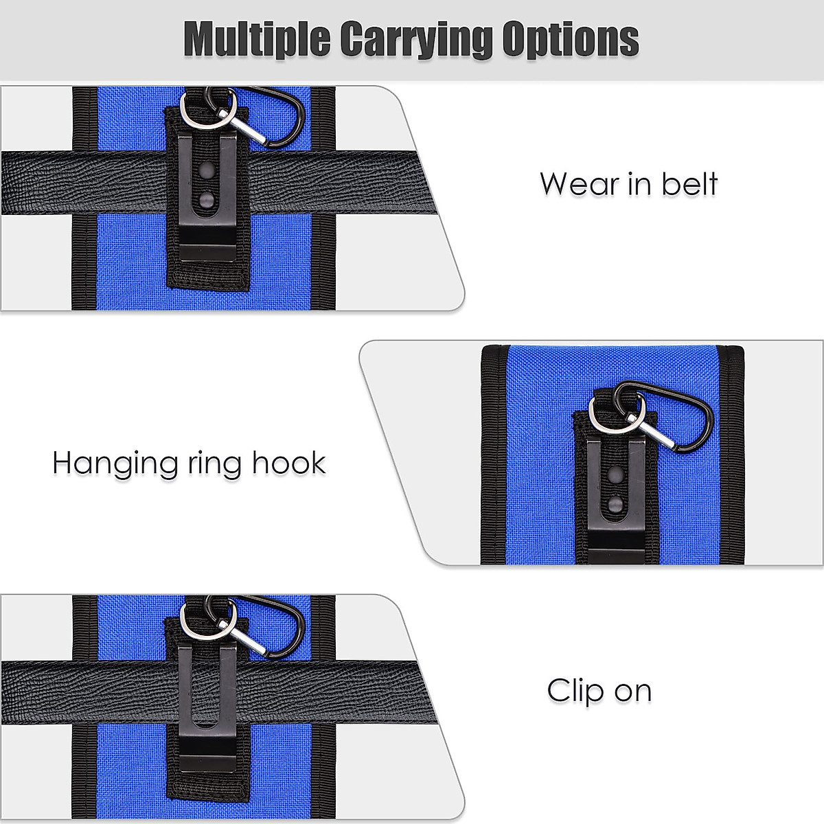 KATOLK Dual Phone Holster,Belt Phone Pouch, Large Smartphone Pouch Cell Phone Holder, Multi-Purpose Tactical Phone Pouch, Cell Phone Holder for Work, Hiking, Camping, Barbecue, Rescue (Blue, XL)