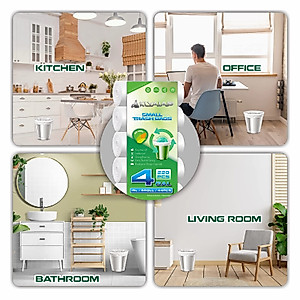 220 Counts Aklyaiap 4 Gallon Trash Bag,Tear & Leak Resistant Bathroom Garbage Bags 4 gallon,White &Unscented Bathroom Trash Bags，Biodegradable Trash Bags Small Trash Can Bags for Home & Kitchen，5Rolls