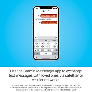 Garmin inReach® Messenger Handheld Satellite Communicator, Global Two-Way Messaging