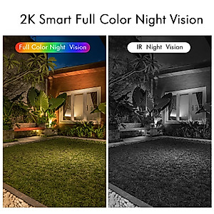 Menggood Security Cameras Wireless Outdoor (2 Pack), 2K Battery Powered Outdoor Camera AI Motion Detection, Spotlight Siren Alarm, Color Night Vision, 2-Way Audio, No Monthly Fee, Works with Alexa