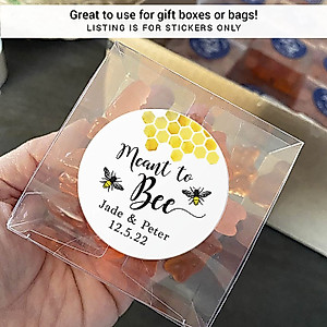 Meant to bee sticker, Honey favor stickers, Meant to bee labels, Custom wedding stickers, Honey bee party