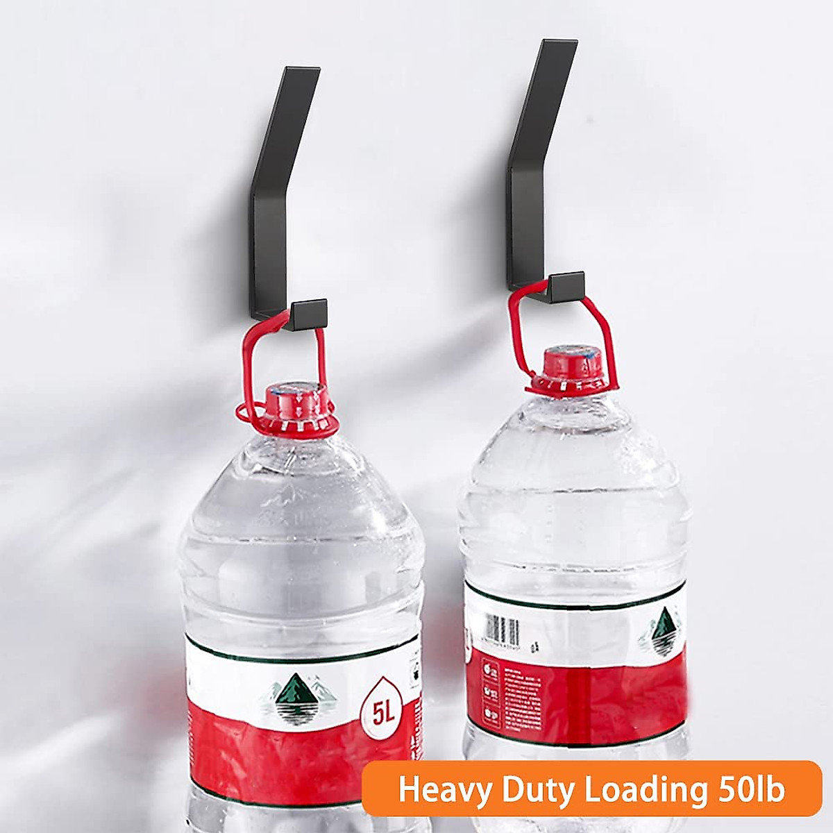 KYOEON Coat Rack Hooks Wall Mounted, Black 4Packs, Bath Towel Rope Hooks for Kitchen, Door, Cabinet, Bathroom, Foyers, Hallways, and Bedrooms