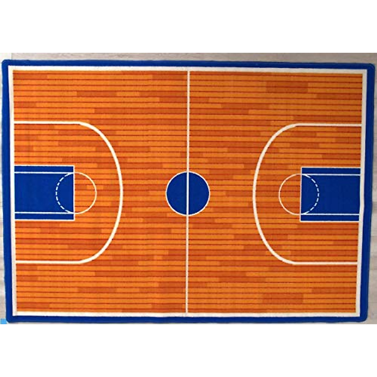 Champion Rugs Sports Theme Basketball Court Theme Area Rug Carpet (5 ft x 7 ft)