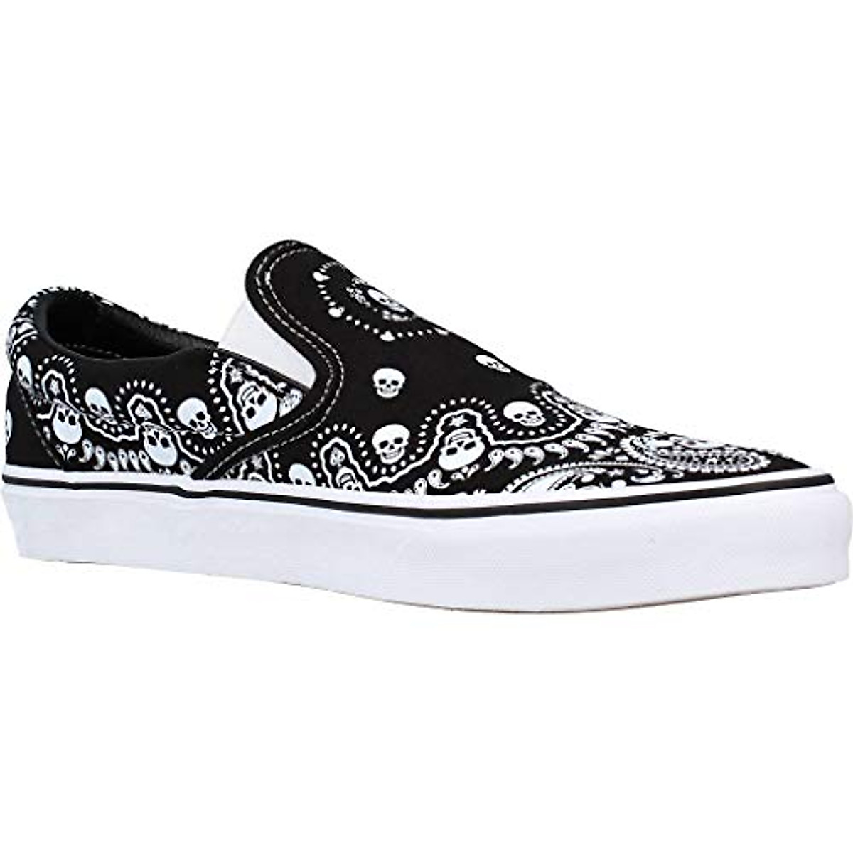 Vans Classic Slip-On™ (Bandana) Classic Black/White Men's 10.5, Women's 12 Medium