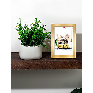 Annecy 4x6 Picture Frames (1 Pack, Gold), Simple Designed Photo Frame, For Pictures 4x6 for Wall Mounting, Classic Simple Home Office Decor